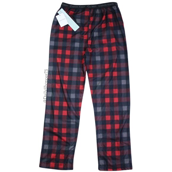 Calvin Klein | Pajamas | Calvin Klein Boys Red Grey Black Buffalo Check ...